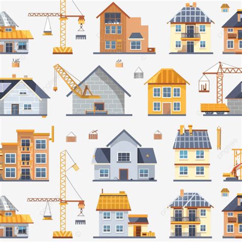Construction Building And Repair Vector Seamless Pattern Construction Building Repair Png