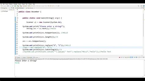 java eclipse string to uppercase concat length and substring