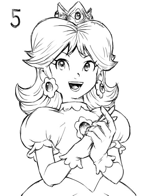 Rosalina Princess Daisy Coloring Pages Super Mario Da
