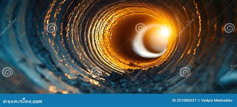 Underground Pipe Relining Process Shows Curing Resin With Bright