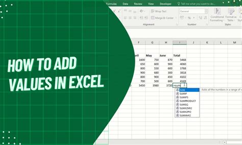 How To Add Values In Excel Step By Step Guide Earn And Excel