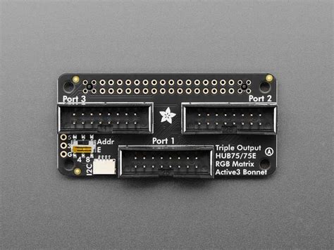 Raspberry Pi 5 Adafruit Triple Led Matrix Bonnet For Raspberry Pi