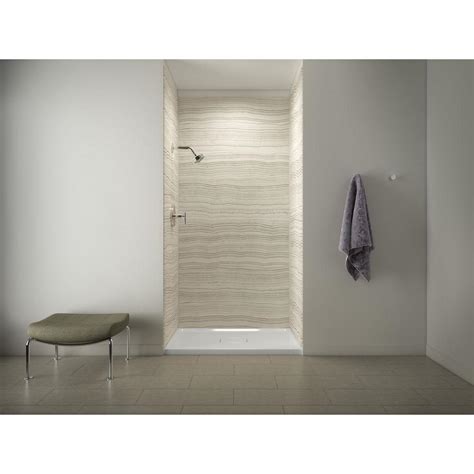 Kohler Archer Shower Base In White With Choreograph 96 In 5 Piece Bath