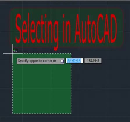 Autocad Tutorial Selecting In Autocad