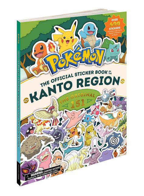 Pokémon The Official Sticker Book Of The Kanto Region Book By Pikachu