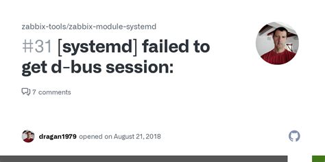 Systemd Failed To Get D Bus Session · Issue 31 · Zabbix Tools