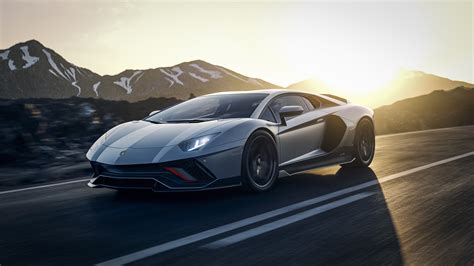 4K Silver Cars Vehicle Sunset Supercars Lamborghini Italian