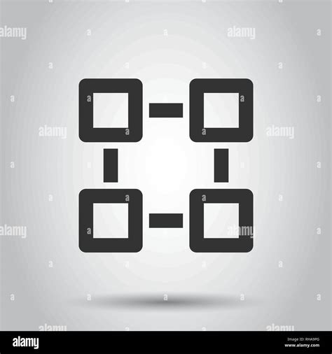 Blockchain Technology Vector Icon In Flat Style Cryptography Cube Block Illustration