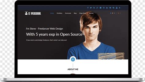 computer software responsive web design template personal web page