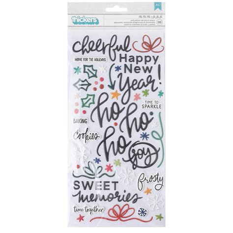 Vicki Boutin Peppermint Kisses Thickers Stickers 155pkg Ho Ho Ho Phrasepuffy Oriental Trading