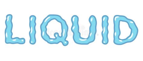 Typeface Design Liquid Stock Vector Illustration Of Water 94228854