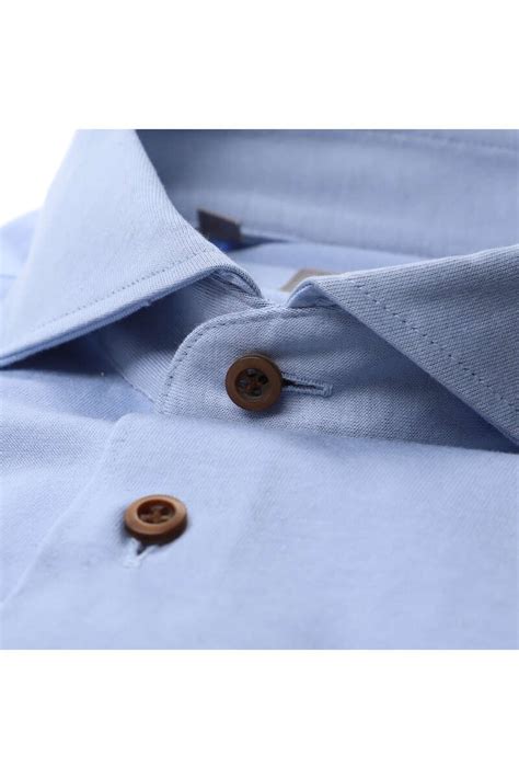 Fakts Slim Fit Overhemd Lichtblauw Effen Overhemden