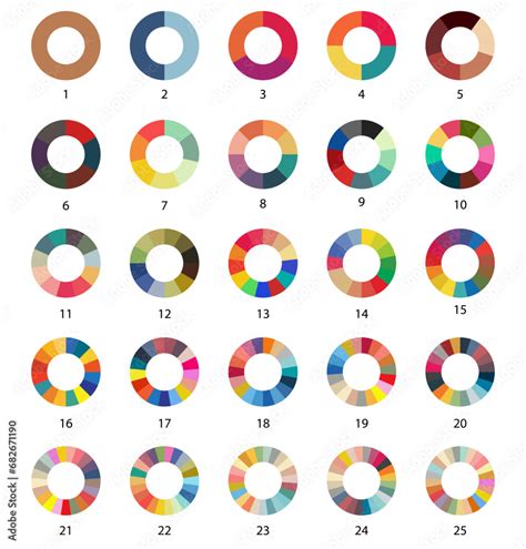 Chart Segments Collection Sections And Slices Pack Vector