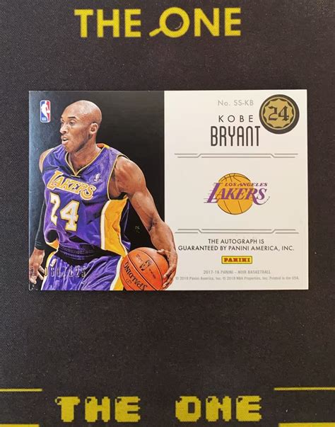 2017 18 Panini Noir Kobe Bryant 【theone】科比 布莱恩特 黑曼巴 老大 湖人 诺尔 060125编