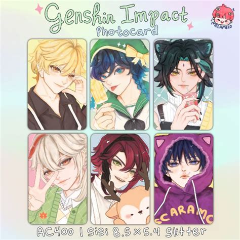Jual Genshin Impact Photocard Anime Artprint Aether Venti Xiao Kazuha
