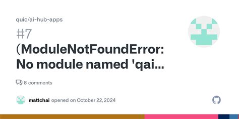 modulenotfounderror no module named qai hub models when run