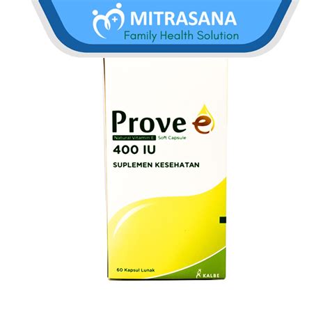 Jual Prove E Natural Vitamin E 400 Iu 60 Kapsul Membantu Memelihara