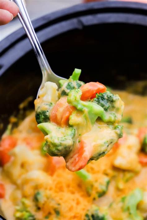 Slow Cooker Cheesy Vegetable Casserole Mixed Vegetable Casserole