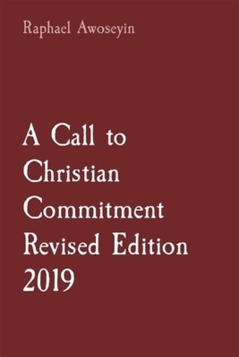 A Call To Christian Commitment Revised Edition 2019 Free Delivery At