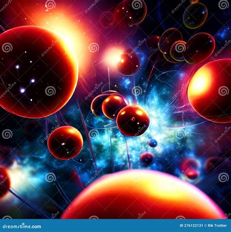 Abstract Quark Concept Stock Illustration Illustration Of Nuclei