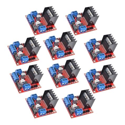 modulo driver ponte h l298n l298 para arduino chassis 2wd 10 peças