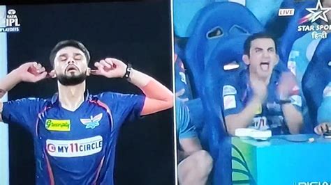 Watch Gautam Gambhirs Aggressive Celebration After Naveen Ul Haq Dismisses Cameron Green