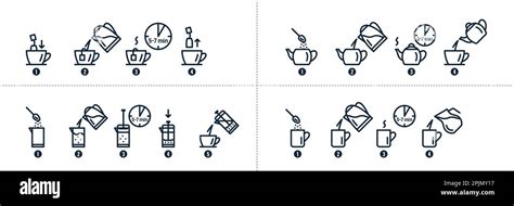 Tea And Coffee Brewing Instruction Tea Coffee Making Brew Process