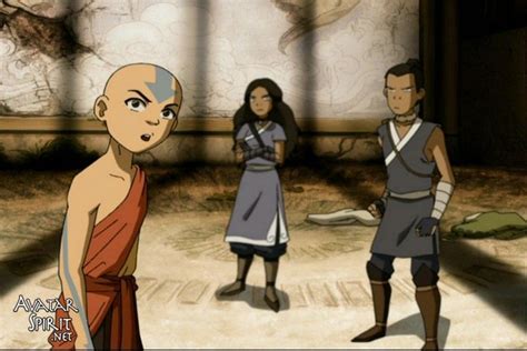 Avatar Aang Katara And Sokka Arguing With Toph Beifong About What