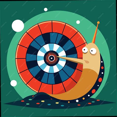 Premium Vector A Colorful Drawing Of A Dart Board With A Dart Board
