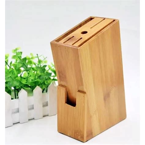 Suporte Cepo Faqueiro Bambu Organizador Faca Tesoura Cozinha Shopee Brasil
