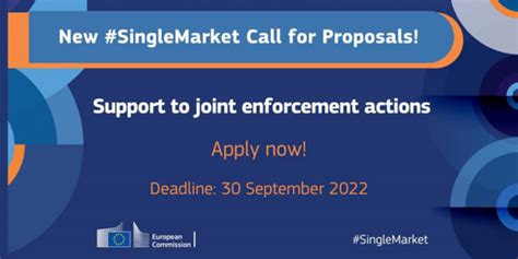 The Single Market Programme Call For Proposals “support To Joint Enforcement Actions” Is Now
