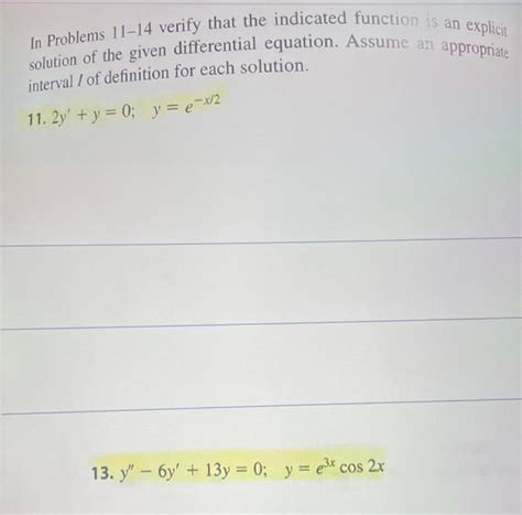 Solved In Problems Verify That The Indicated Function Chegg