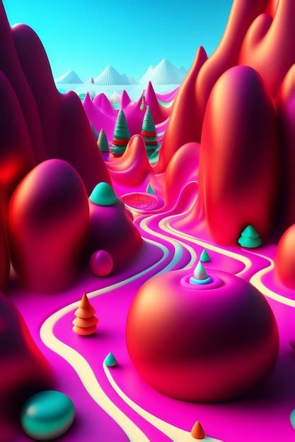 Premium Ai Image Candy Land