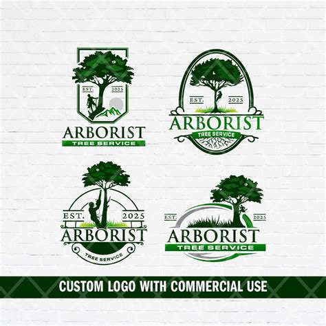 Custom Arborist Tree Services Logo Personalized Tree Cutting Logo