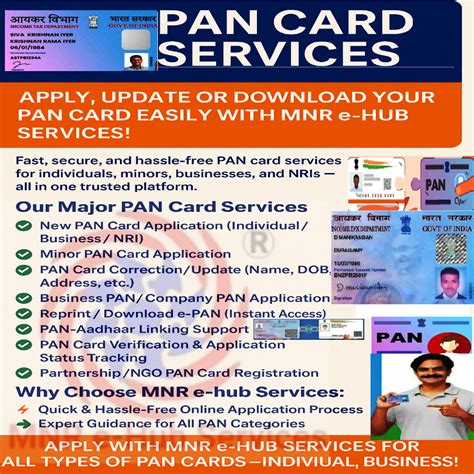 Pan Card Services New Pan Cardcorrectionsminor Paninstant Pan Etc