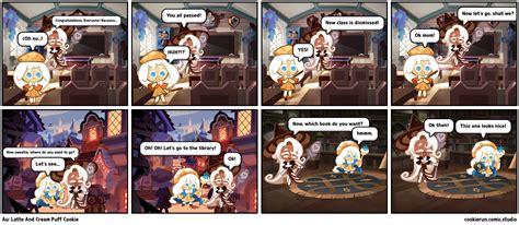 Au Latte And Cream Puff Cookie Comic Studio