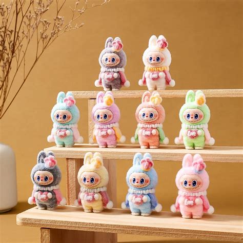 Flocked Labu King Cute Doll 10pcs Set （no Hole） Beadable Cat