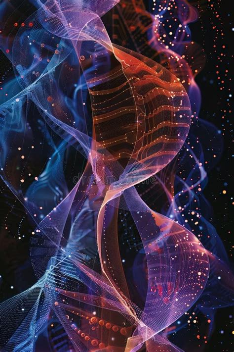 An Abstract Visualization Of Genetic Data Transfer With Flowing Strands
