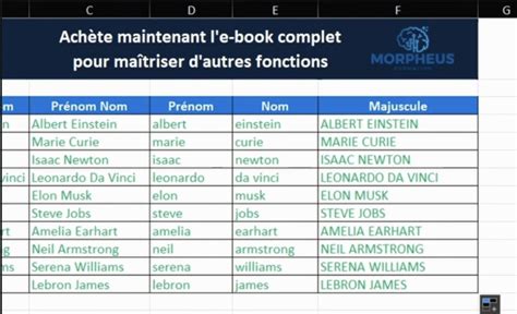 Séparer Nom Prénom Excel La Seule Méthode Rapide Morpheus Formation