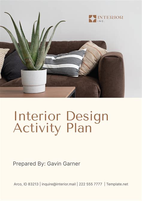 Free Interior Design Activity Plan Template To Edit Online