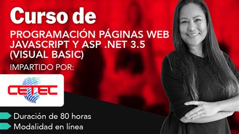 educación continua cetec programación páginas web javascript y asp