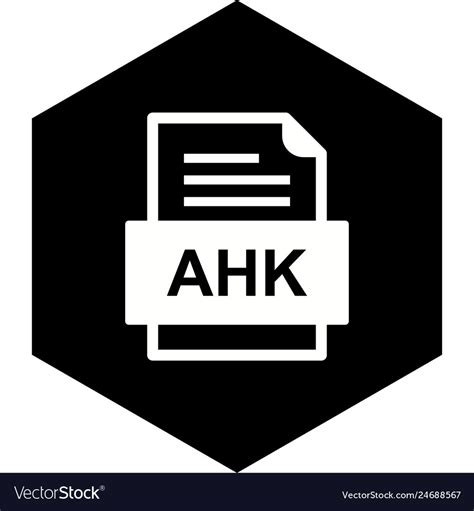 Ahk File Document Icon Royalty Free Vector Image