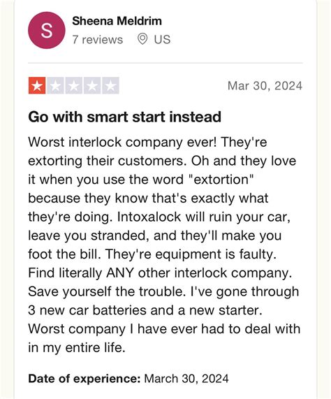 Intoxalock Ignition Interlock Device Review On Trustpilot By Sheena Meldrim 3 30 24 R Intoxalock