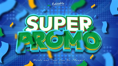 Premium Vector Super Promo 3d Text Effect