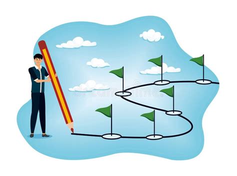 Workflow Or Working Process Work Experience Or Road Map Concept Stock