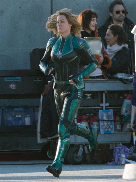 Captain Marvel Brie Larson In Pictures In Costume Amid Avenger