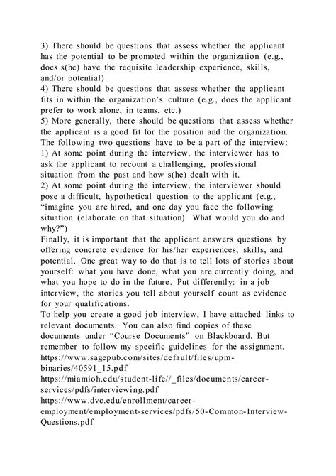 Assignment 1 Job Interview Presentation For The Purpose Of Thi Docx