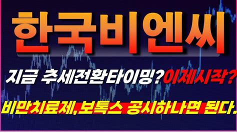 한국비엔씨 주가전망 지금 추세전환타이밍 이제시작 비만치료제 보톡스 공시 하나면 된다 Youtube