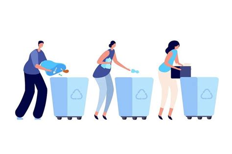 Person Sorting Garbage Recycling