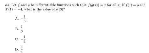Solved Let F And G Are Differentiable Functions And It Chegg
